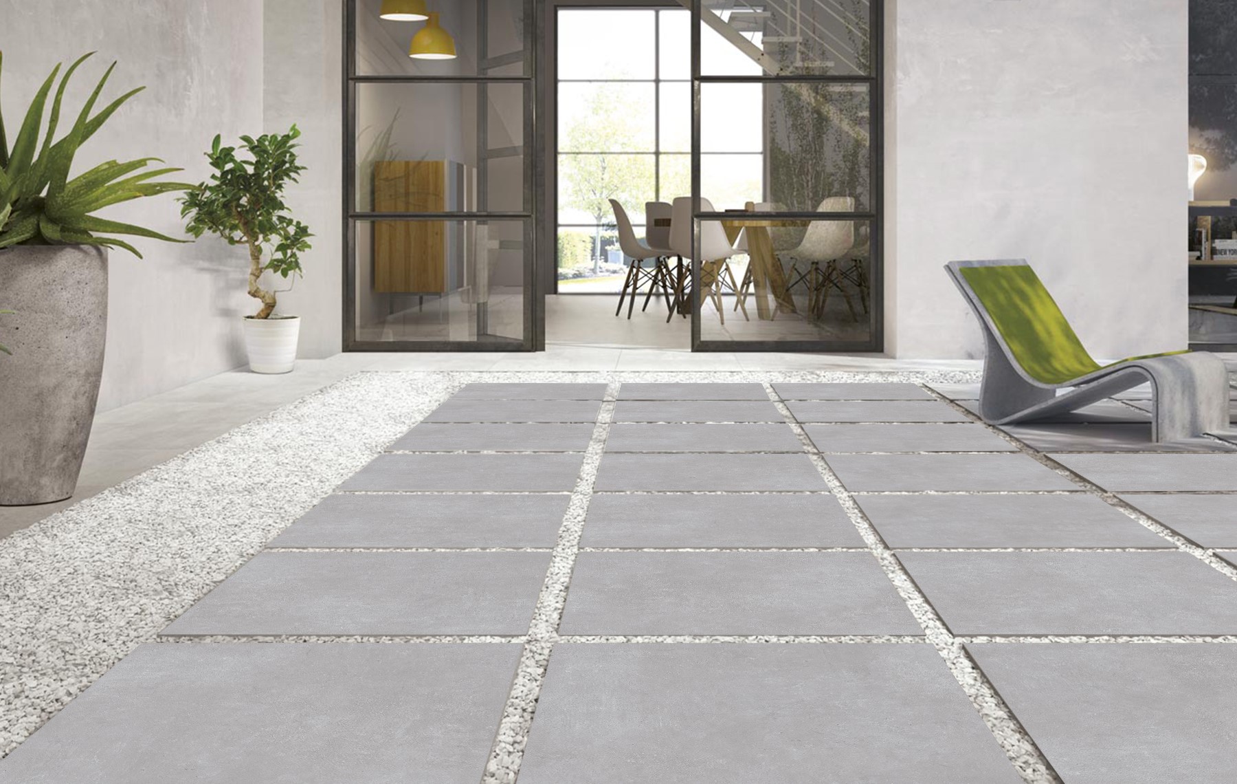 2cm dlažba na terasu imitace betonu Ark Silver 60x60x2 cm 1. jakost | M ...