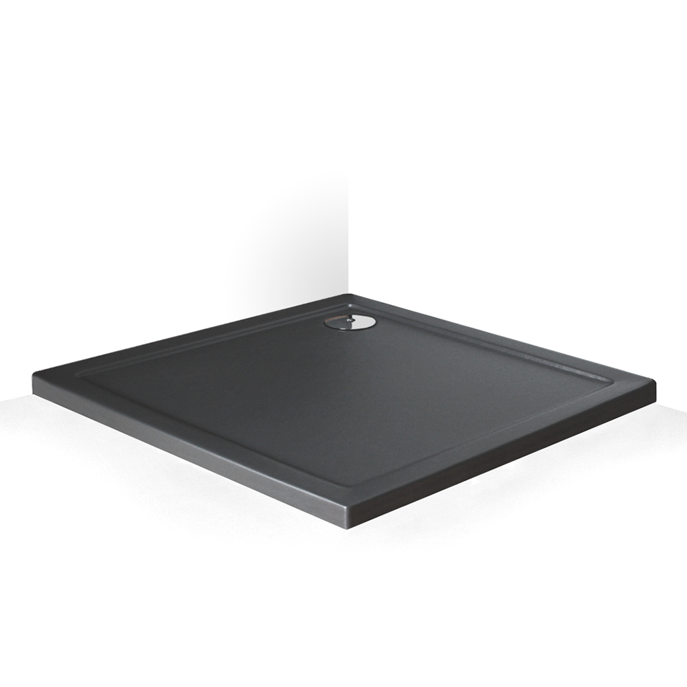 Obdélníková sprchová vanička 150×90 antracit – Roth FLAT STONE EFFECT ...