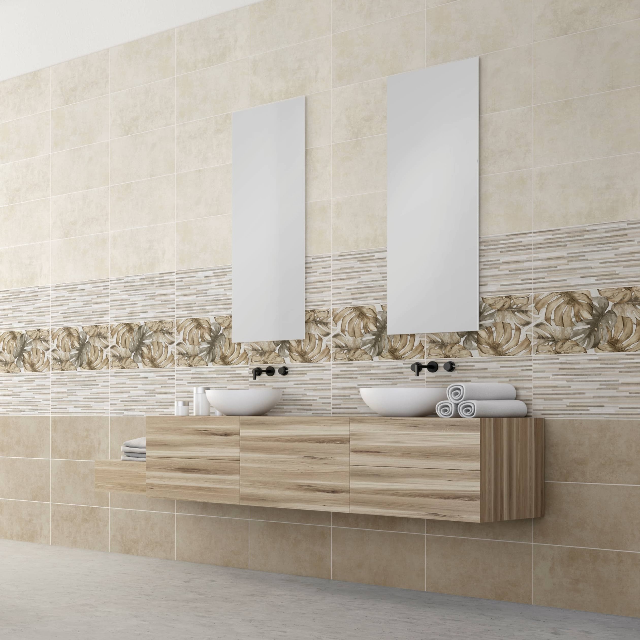 Obklad do koupelny nebo kuchyně barevný Manila Metal Beige 26,1x52,2 cm ...