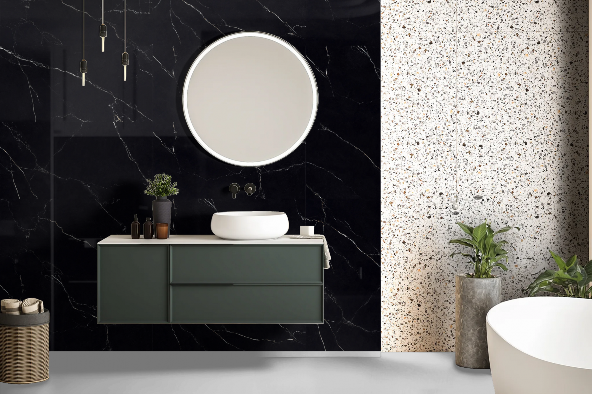 Dlažba imitující mramor Dark Marble | M.B.Keramika