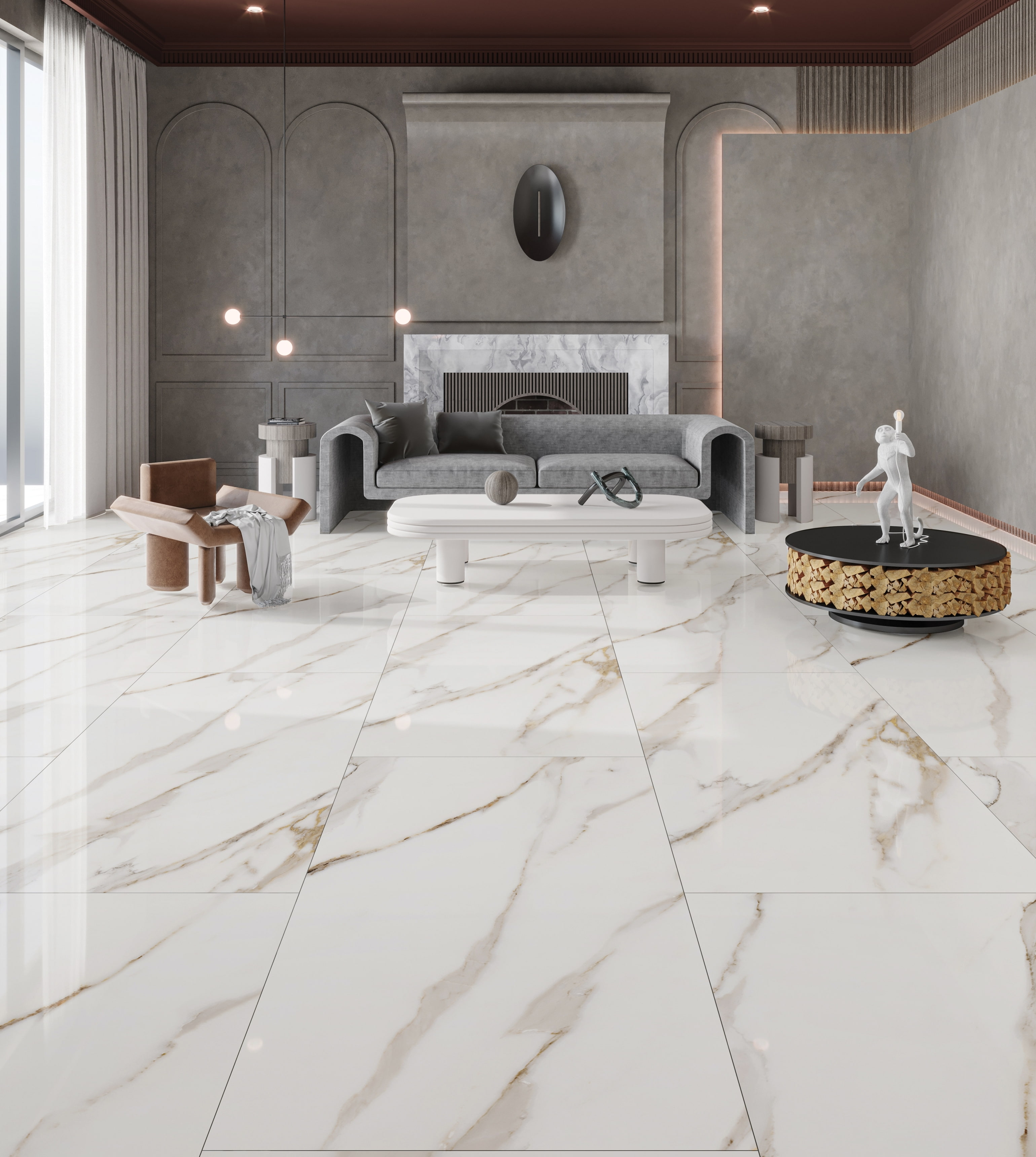 Dlažba imitující mramor Gaios | M.B.Keramika